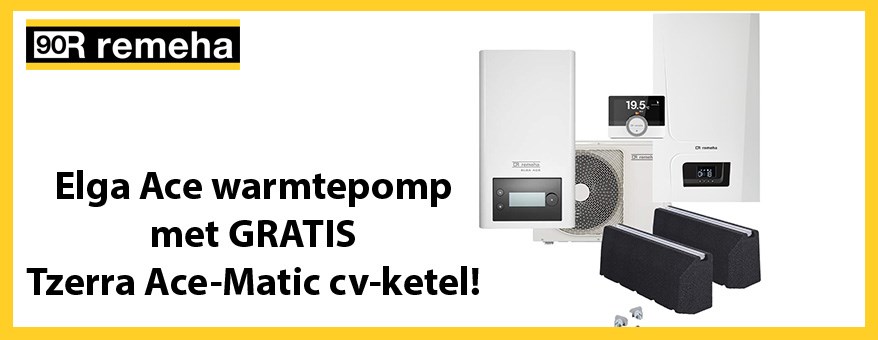 Remeha Elga Ace warmtepomp met GRATIS Tzerra Ace-Matic cv-ketel!